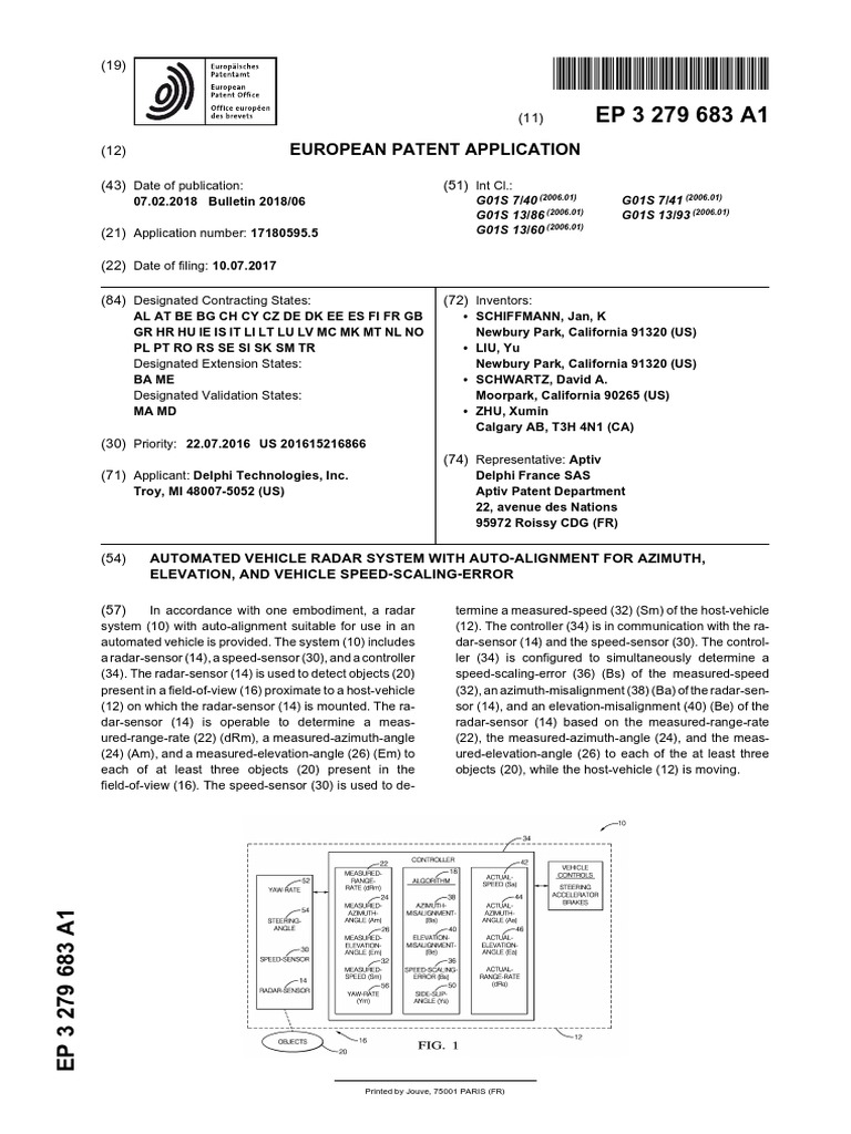 AUTOMATED VEHICLE RADAR SYSTEM WITH AUTO-ALIGNMENT FOR AZIMUTH ...