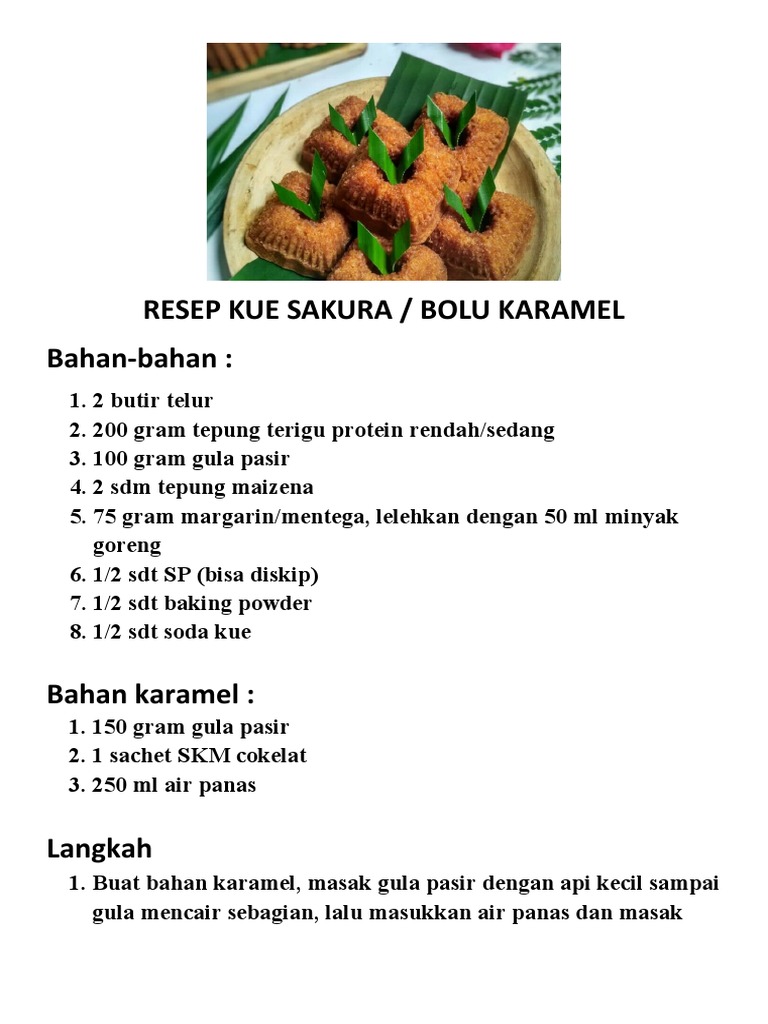 Resep Kue Sakura | PDF