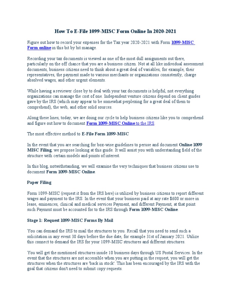 IRS Form 1099 Misc Taxseer | PDF | Internal Revenue Service | United ...