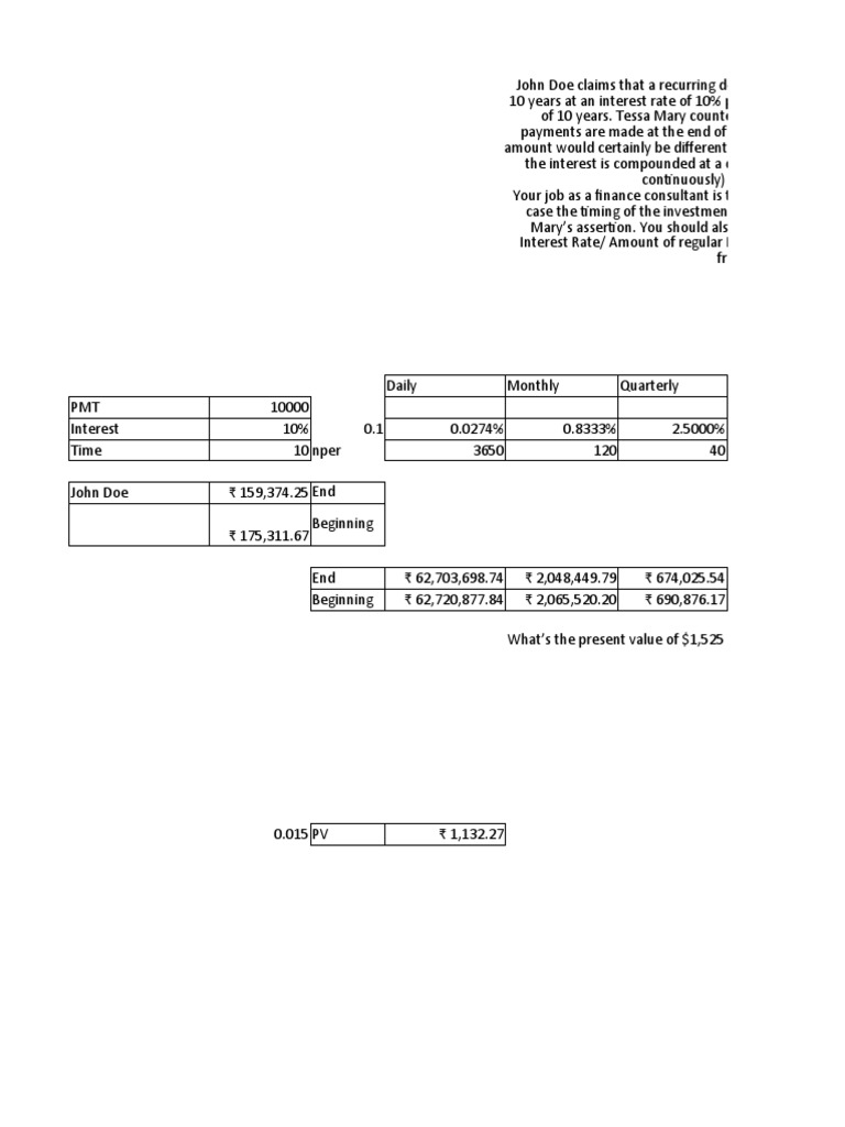 Practice Sums | PDF | Discounted Cash Flow | Yield (Finance)