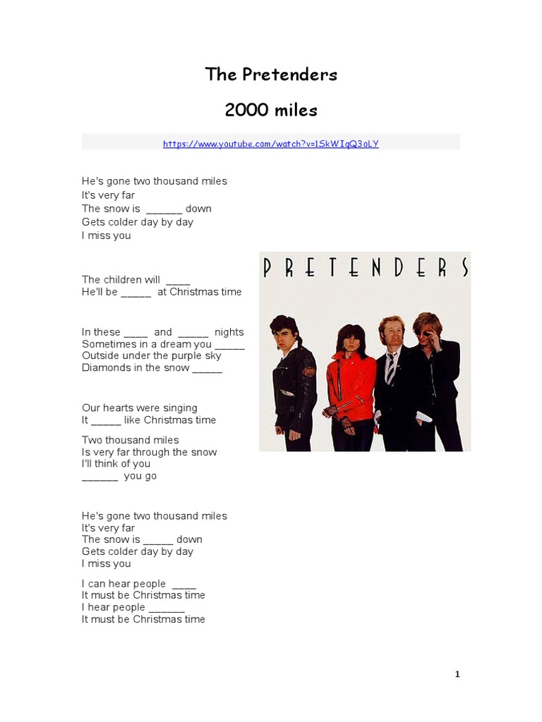 2000 Miles - The Pretenders | PDF