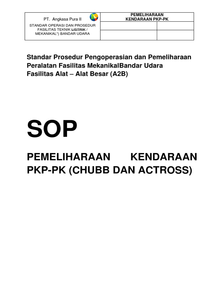 Sop Mobil PKP-PK | PDF | Komputer | Teknologi & Rekayasa