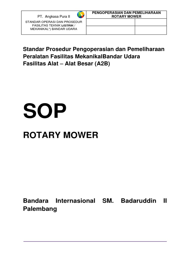Sop Rotary Mower | PDF