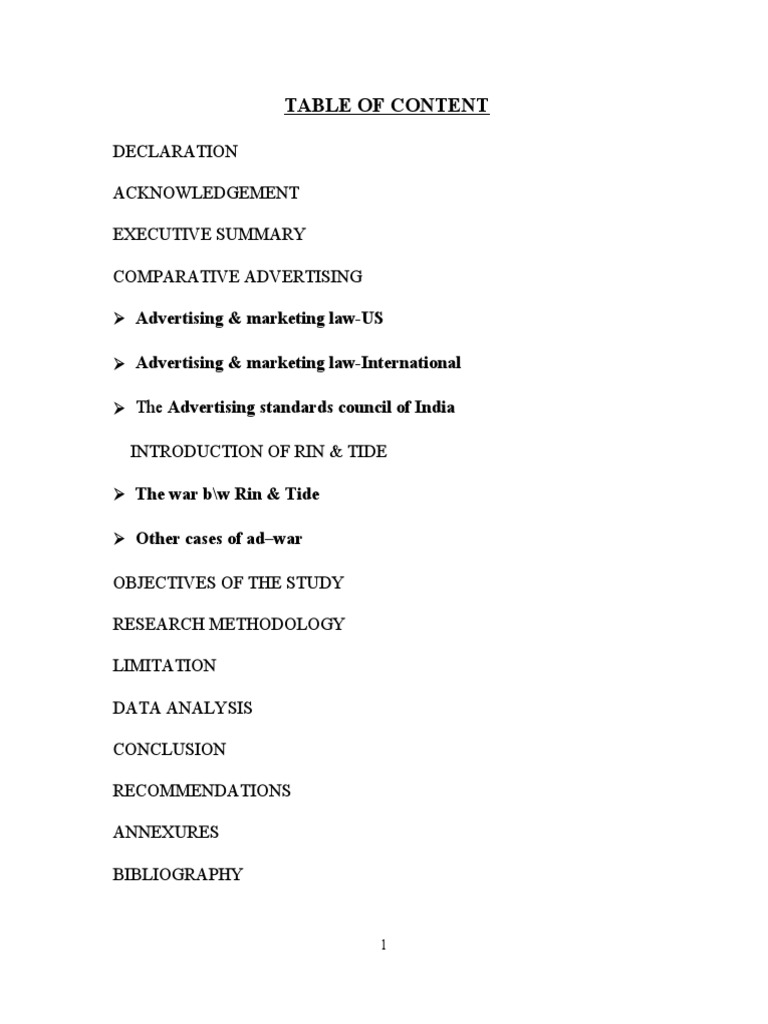 A Study of Comparative Advertising On The Basis of Rin and Tide ...