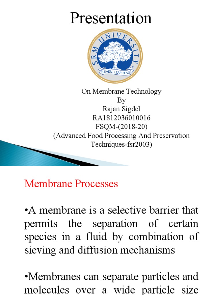 Membrane Technology | PDF | Membrane | Membrane Technology