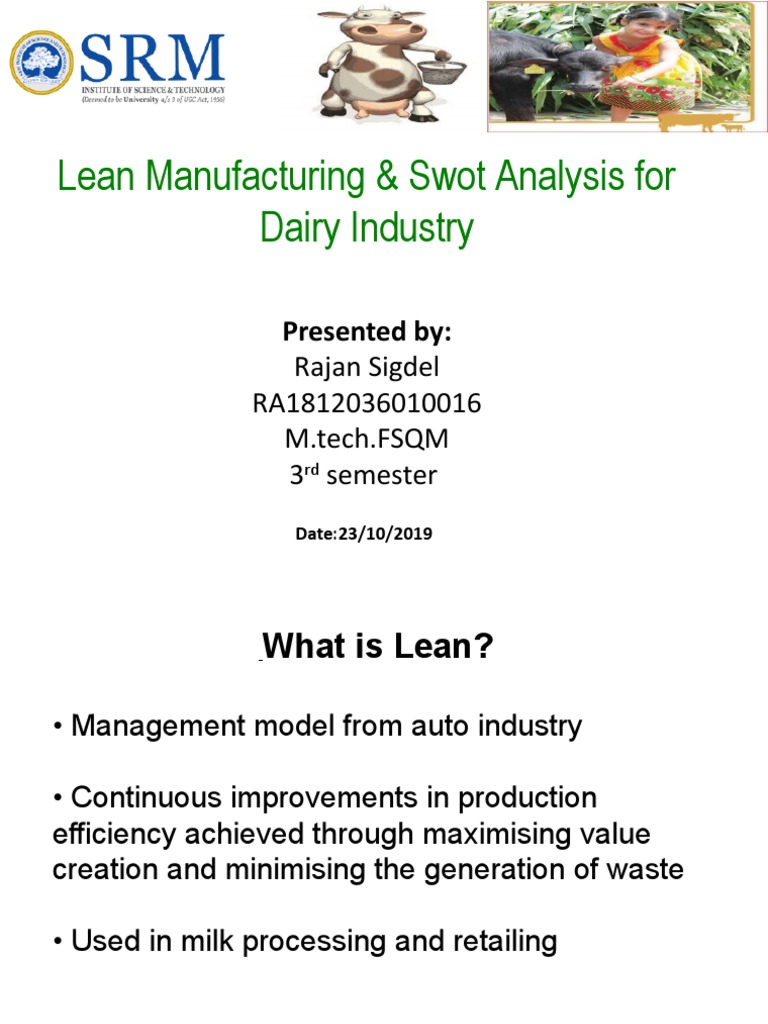 Swot Analysis For Dairy Industry | PDF | Dairy | Milk