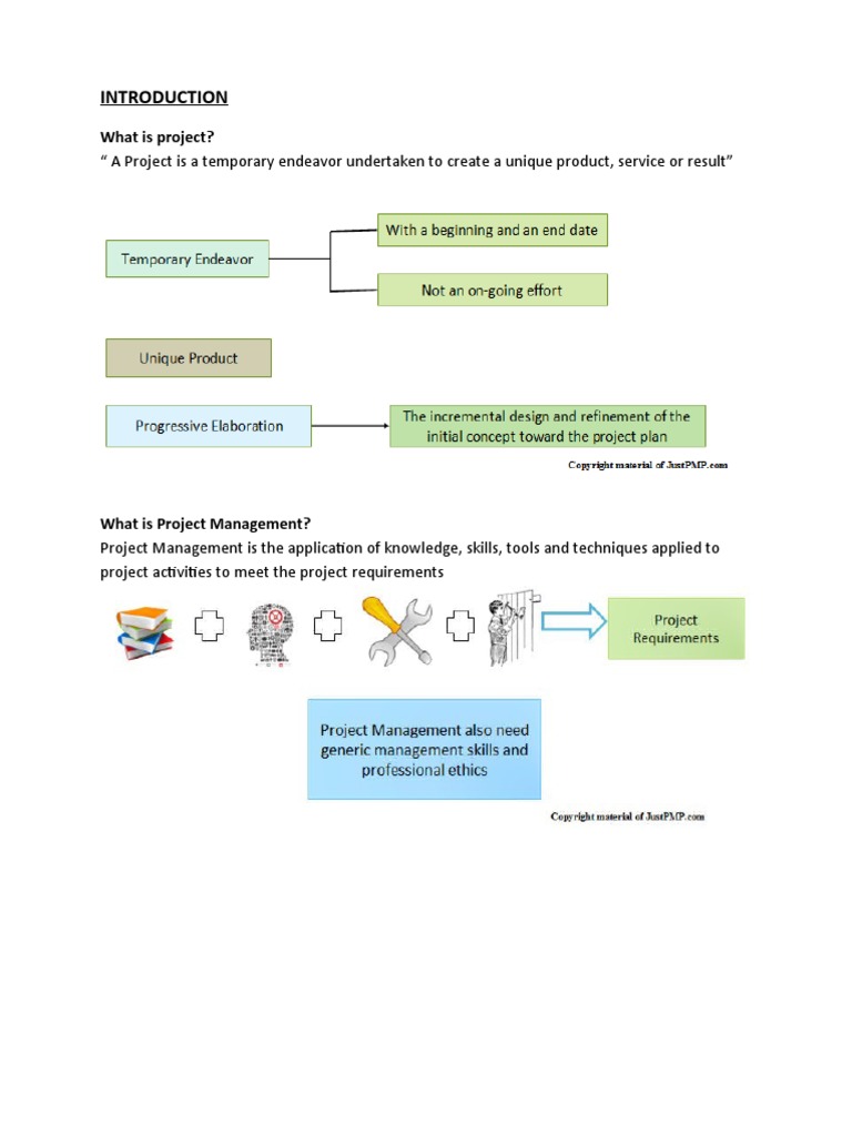 A Project Is A Temporary Endeavor Undertaken To Create A Unique Product ...