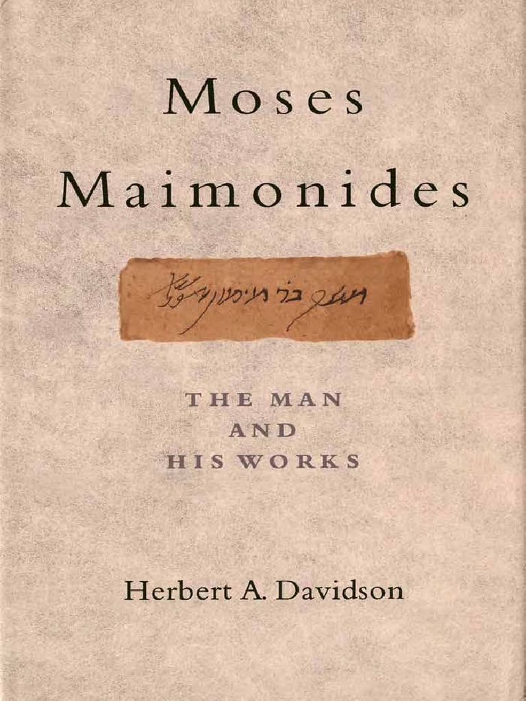 Moses Maimonides - The Man and His Works (PDFDrive) | PDF | Maimonides ...