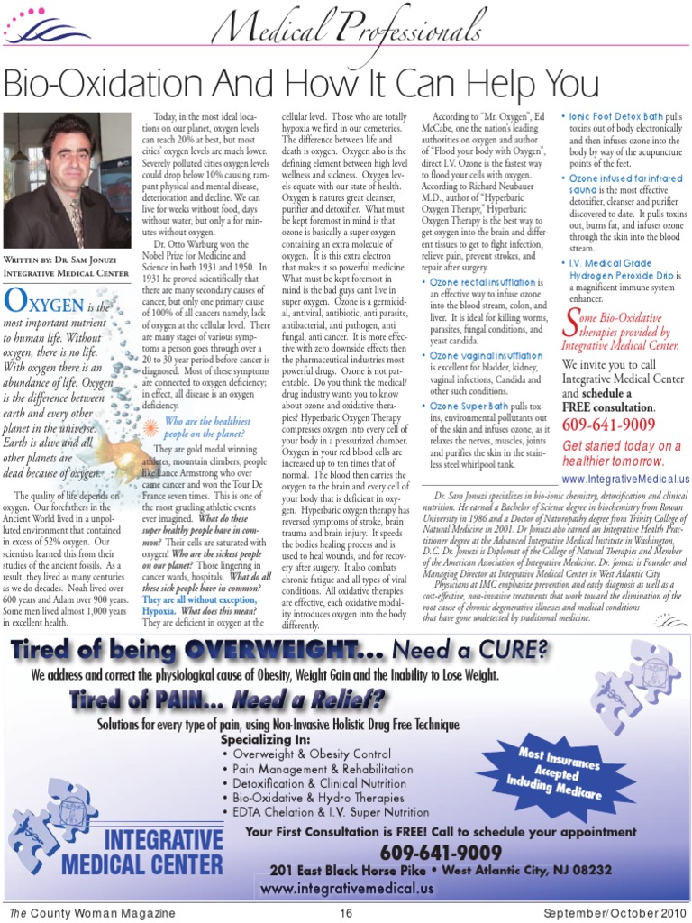 Bio-Oxidation and How It Can Help You | PDF | Obesity | Cancer