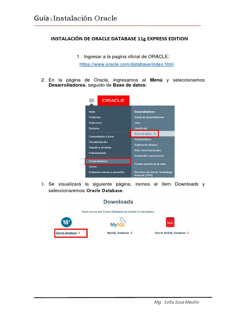 Instalacion de Oracle - 11G PDF | PDF | Software | Software del sistema