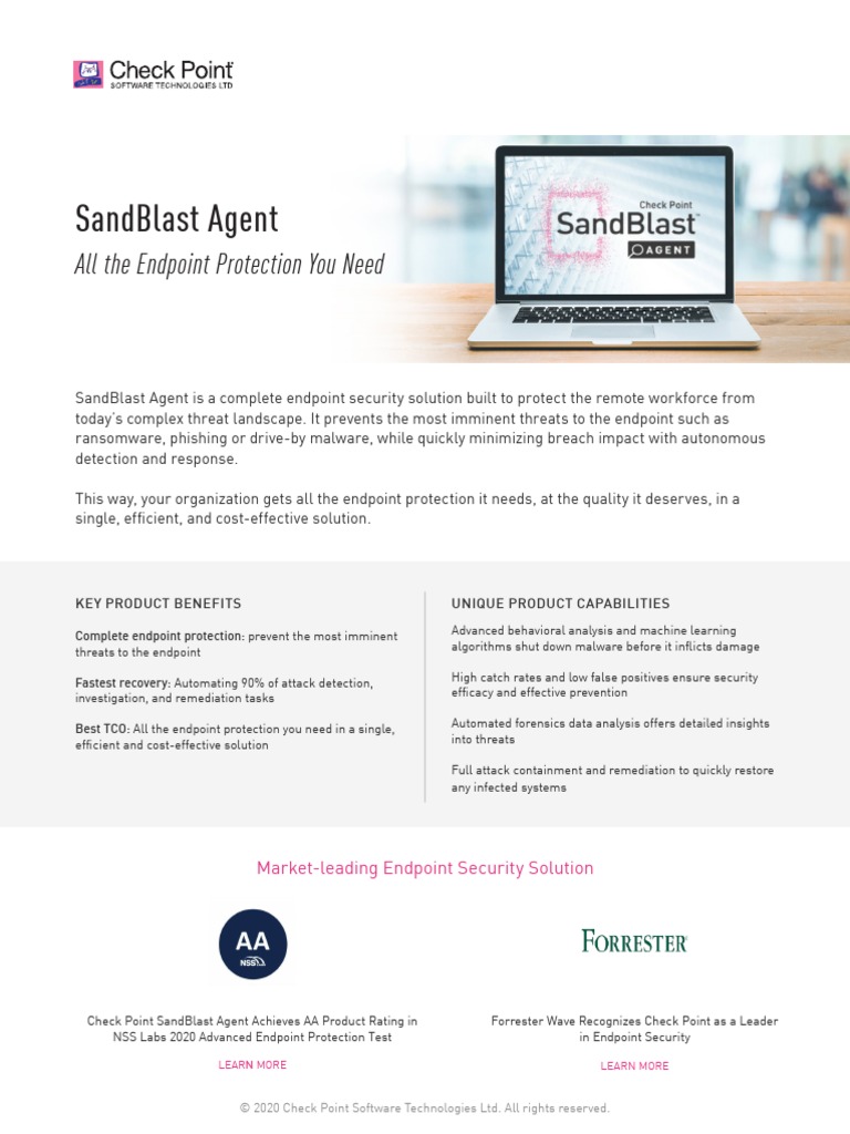 Sandblast Agent Solution Brief | PDF | Ransomware | Malware
