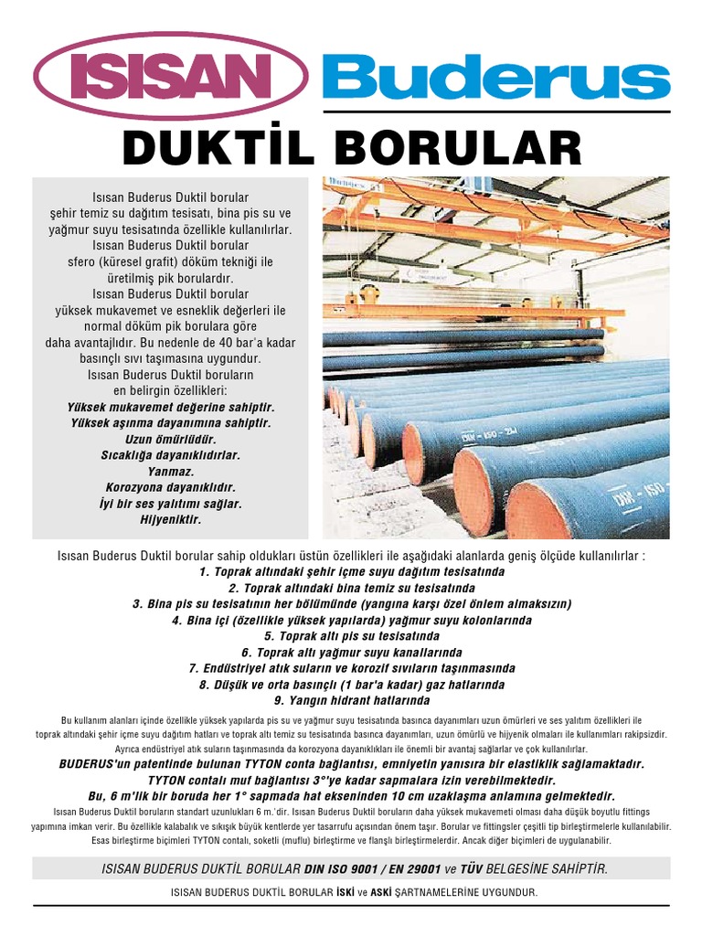 5-ISISAN Buderus Duktil Demir Boru PDF | PDF