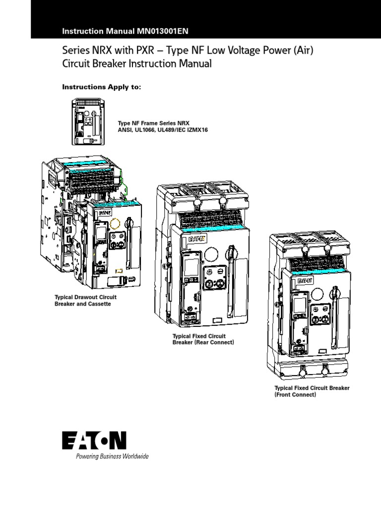 Series NRX With PXR - Type NF Low Voltage Power (Air) Circuit Breaker ...