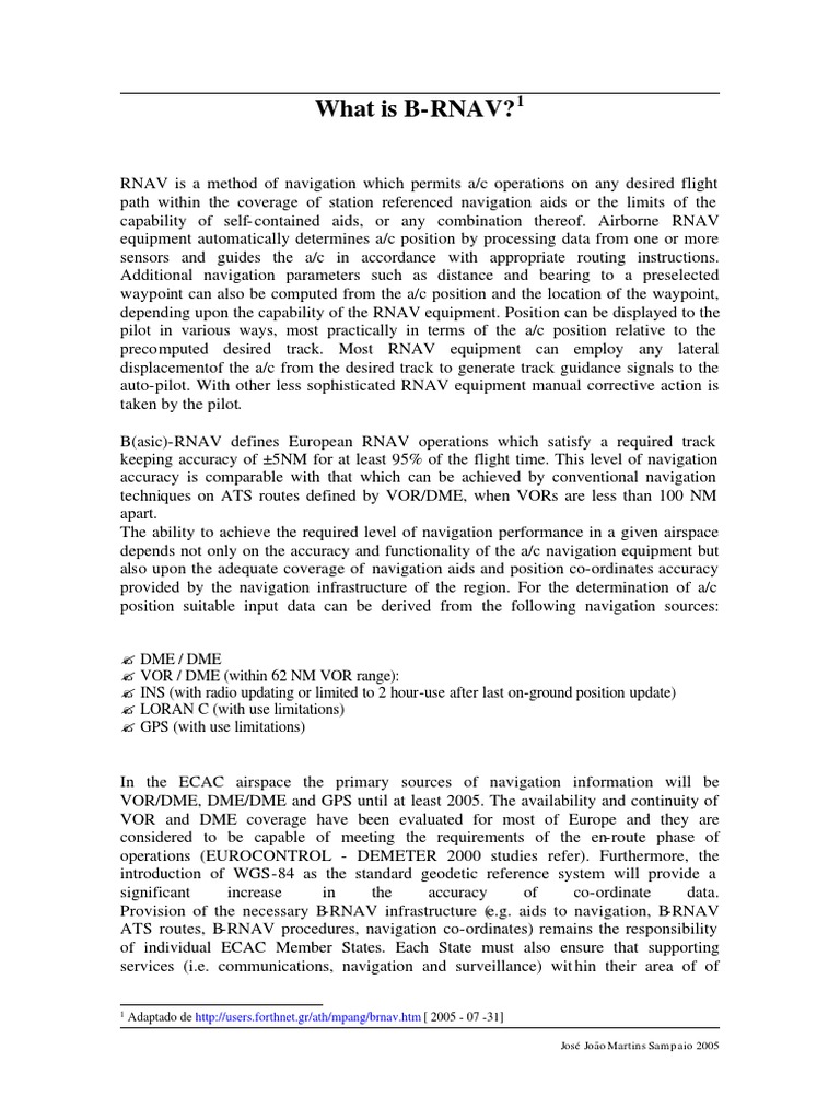 What Is B-RNAV | PDF | Air Traffic Control | Aviation
