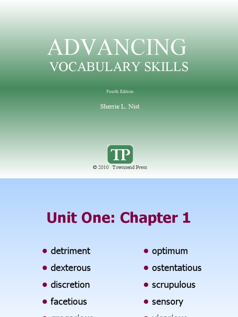 Advanced English Vocabularies | PDF | Senses | Cognitive Science