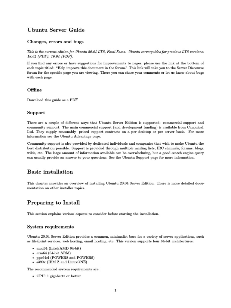 Ubuntu Server Guide PDF | PDF | Booting | Utility Software