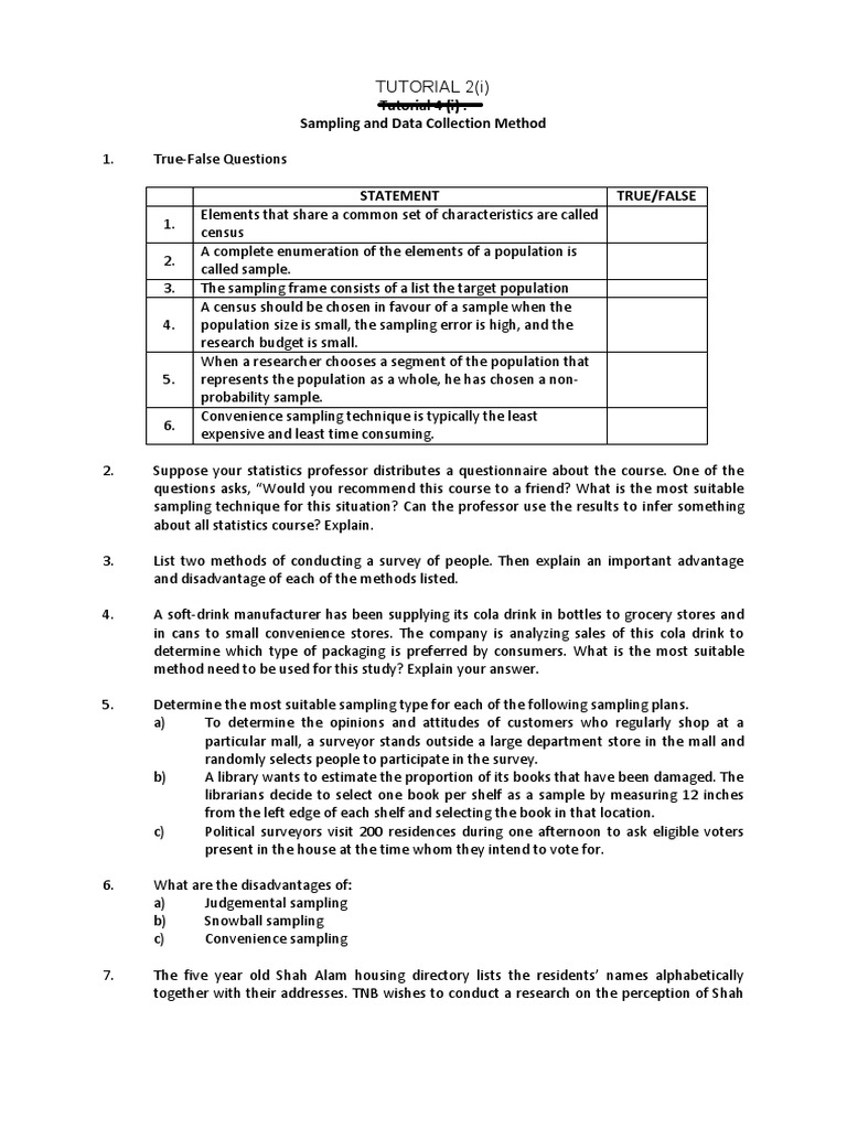 Data Sampling Techniques in Education | PDF | Sampling (Statistics ...