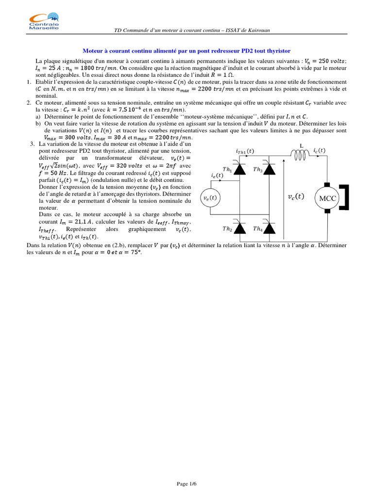 Commande Des Machines | PDF | Redresseur | Électrotechnique