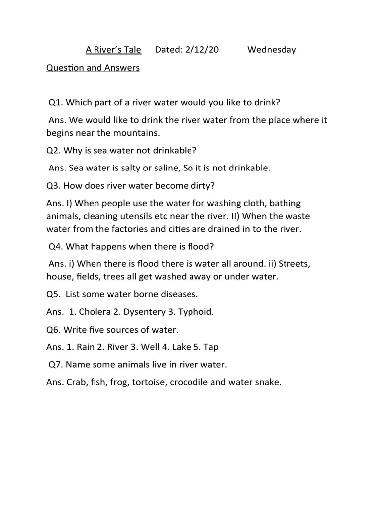 Day2 Notes, A River's Tale | PDF | Social Science | Travel