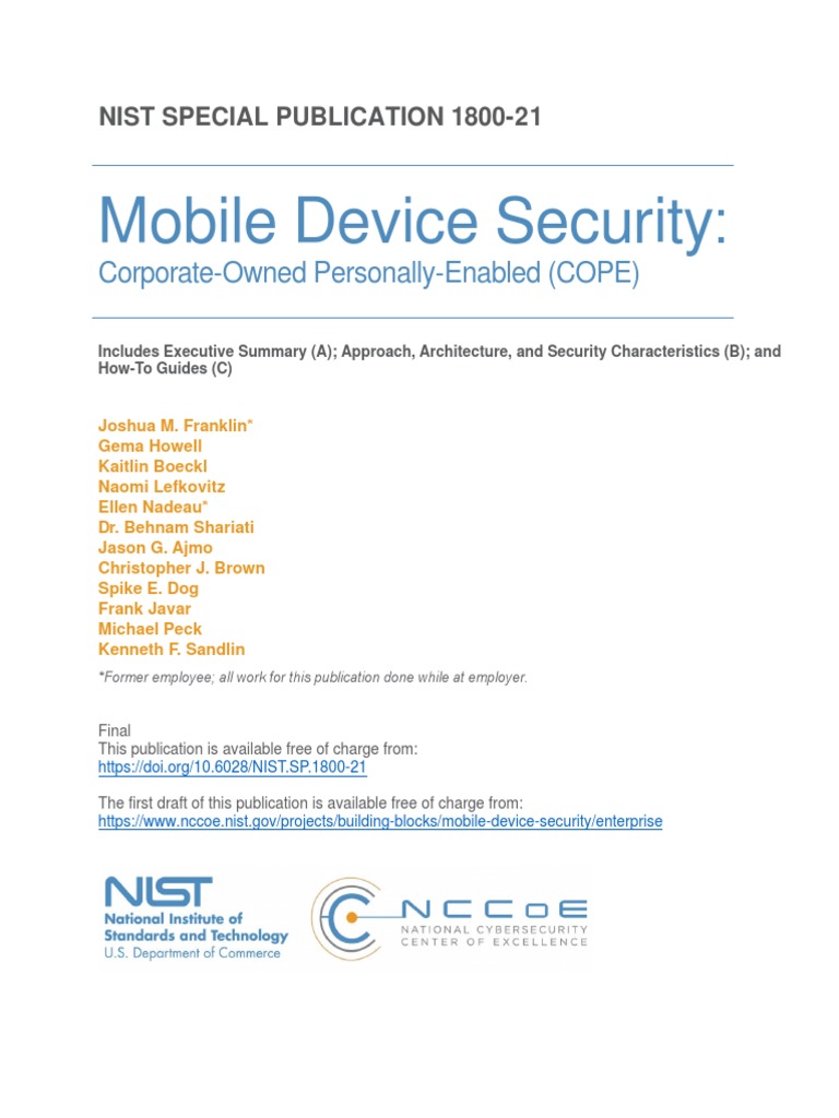 Nist SP 1800-21 | PDF | Computer Security | Security