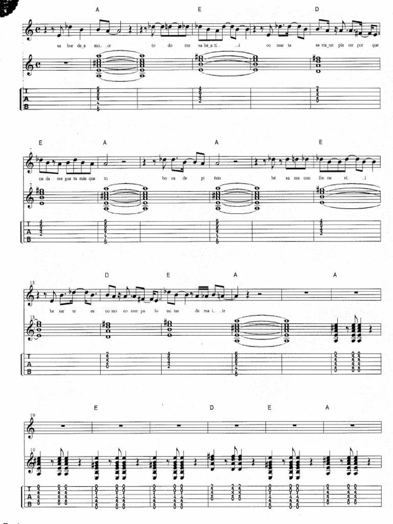 Danza Invisible - Sabor de Amor (Completa) - Acordes 47 | PDF