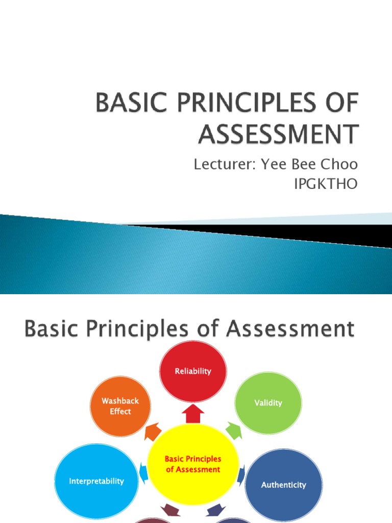 Basic Principles of Assessment | PDF | Educational Assessment ...