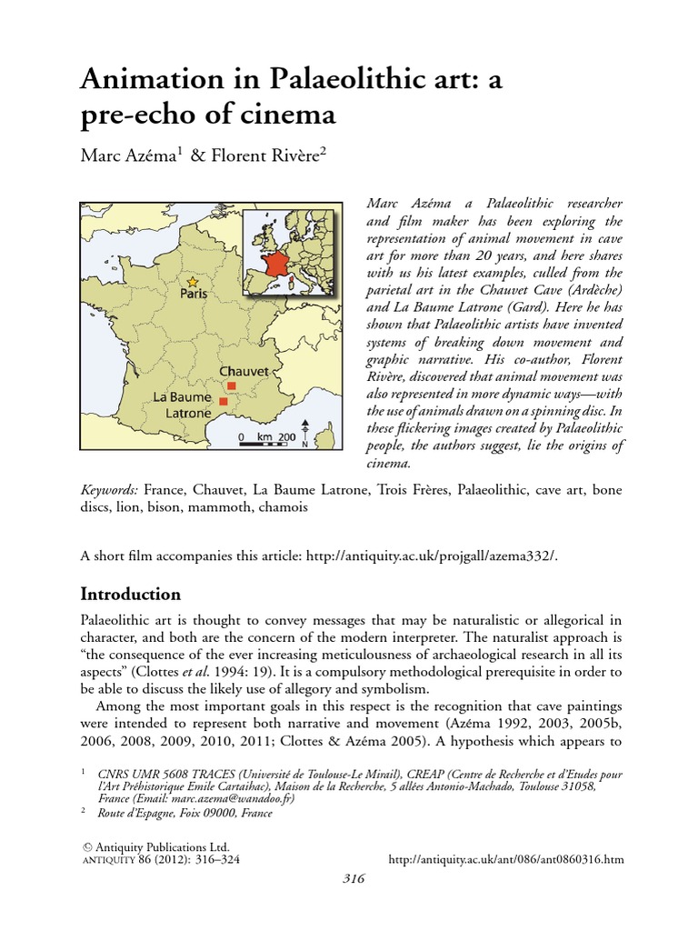 Animation in Palaeolithic Art A Preecho of Cinema PDF | PDF ...