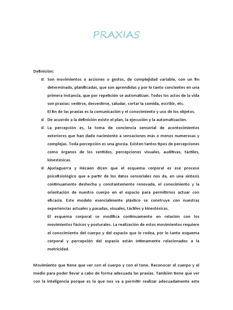 PRAXIAS | PDF | Percepción | Cerebro