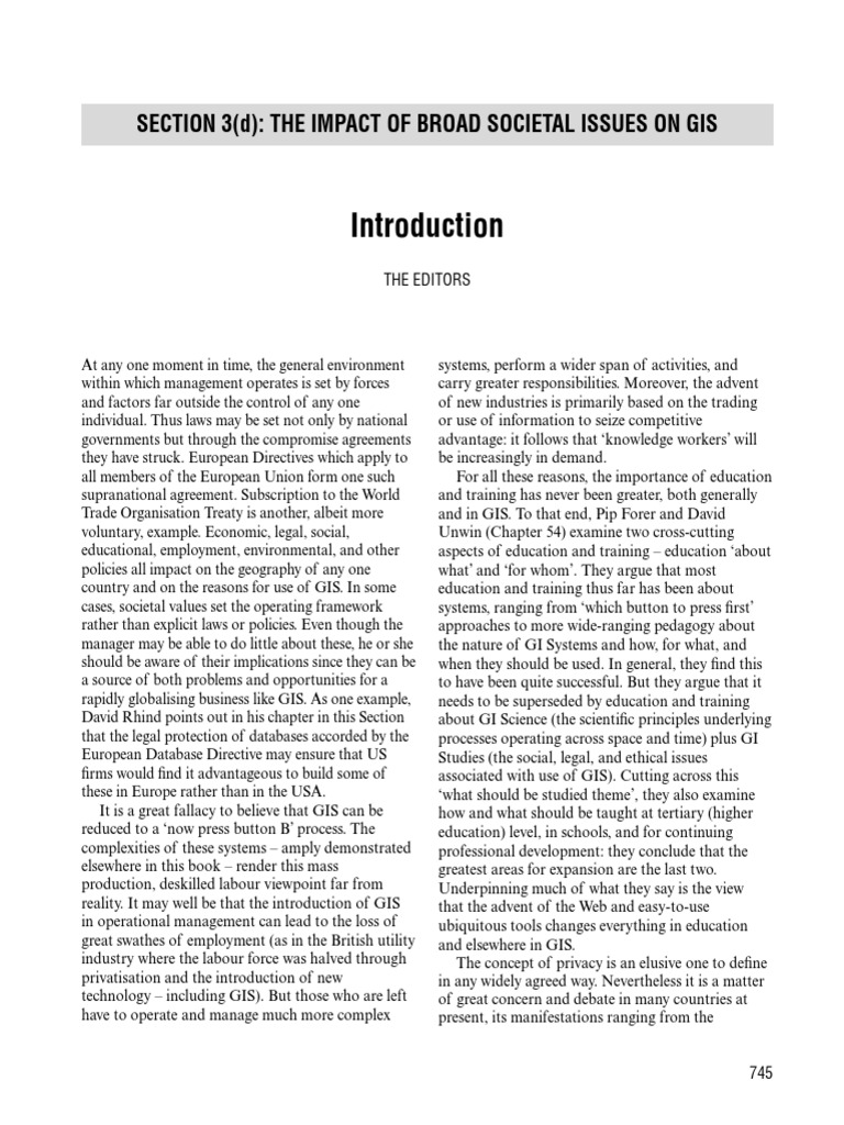 The Impact of Broad Societal Issues on GIS | PDF | Geographic ...