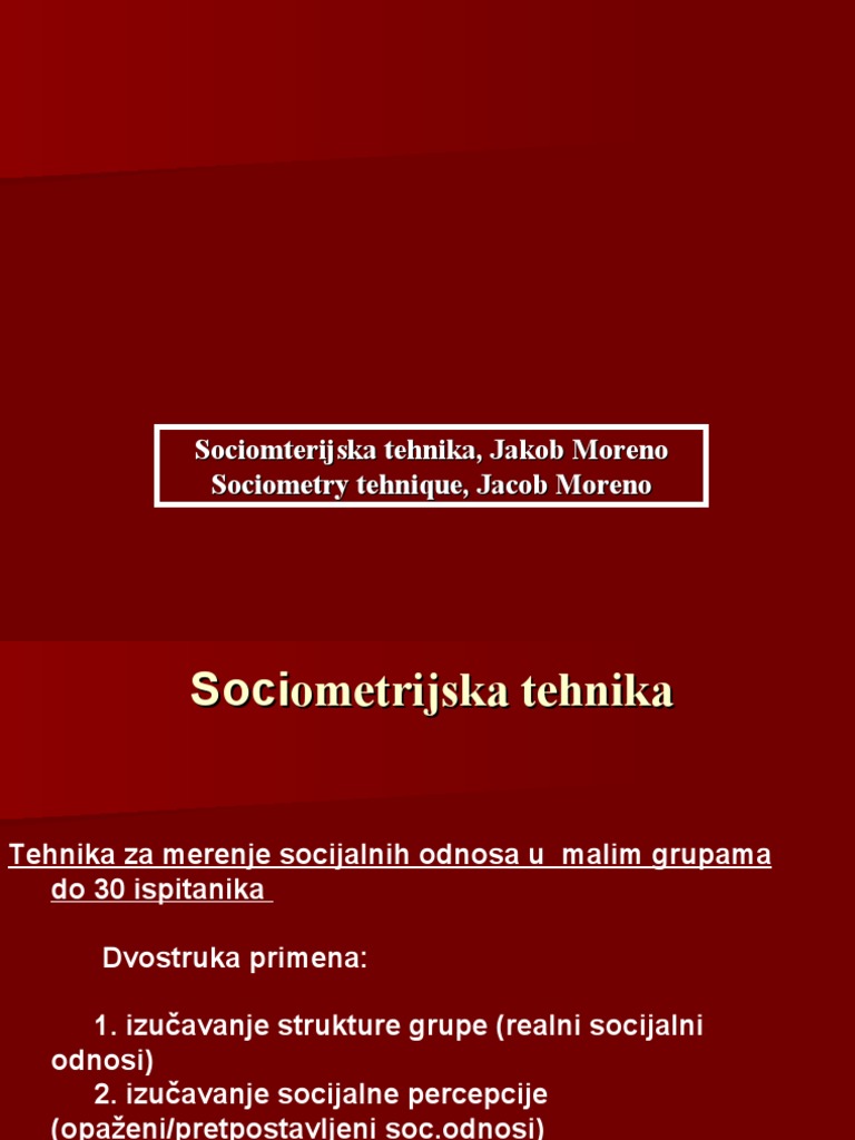 10 Sociometrija | PDF