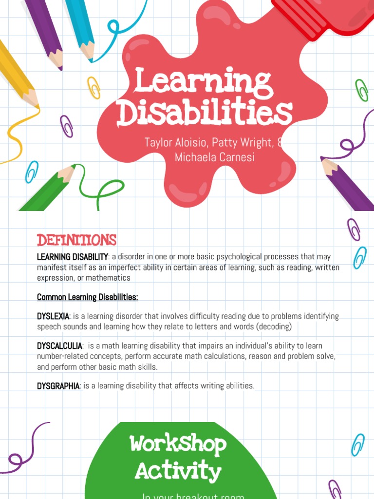 Learning Disabilities Multimedia Presentation | Download Free PDF ...