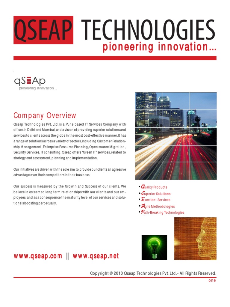 Qseap Technologies Company Profile | Download Free PDF | Information Security | Agile Software ...