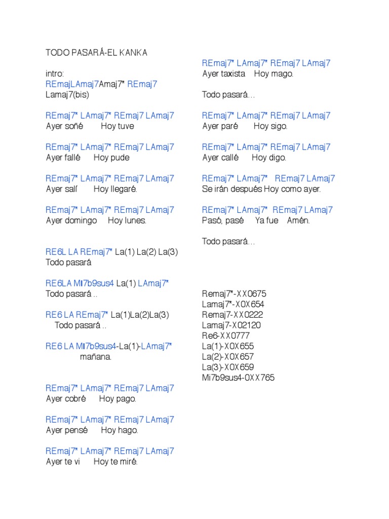 Todo Pasara El Kanka | PDF