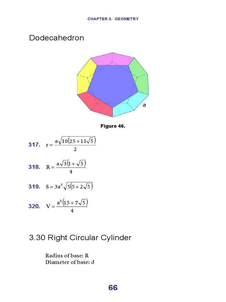 Dodecahedron: Chapter 3. Geometry | PDF