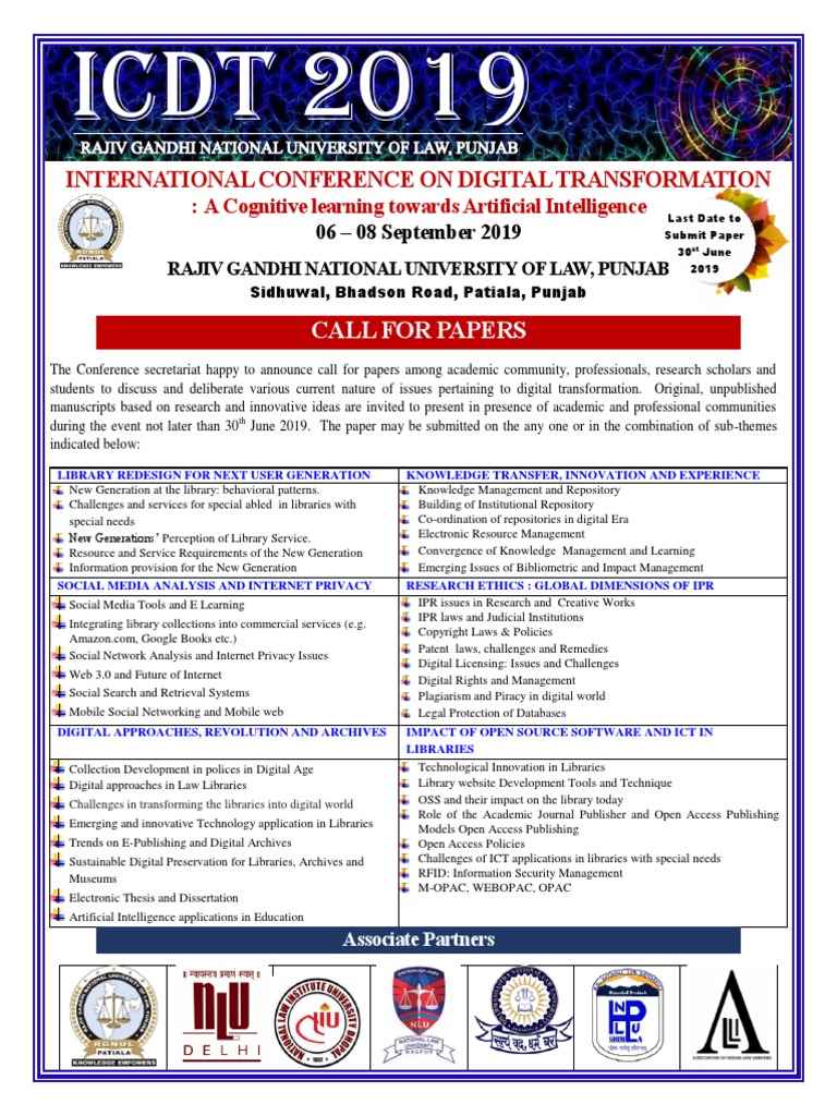 ICDT 2019: International Conference On Digital Transformation | PDF ...