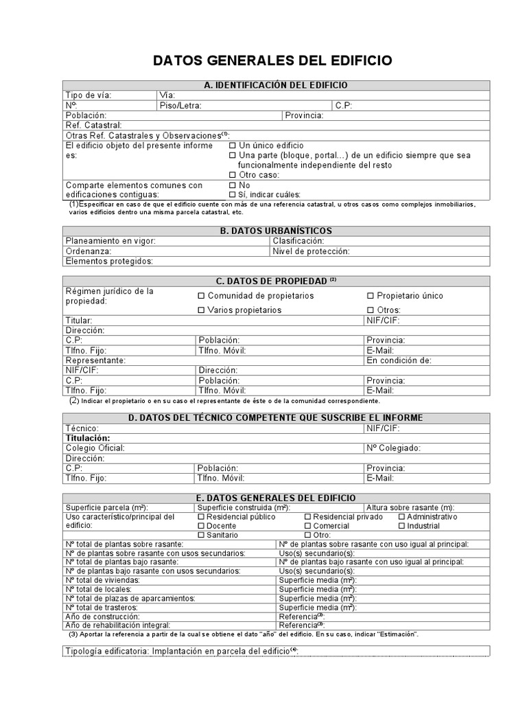 Modelo Tipo Informe Evaluacion Edificios | PDF | Caldera | Techo