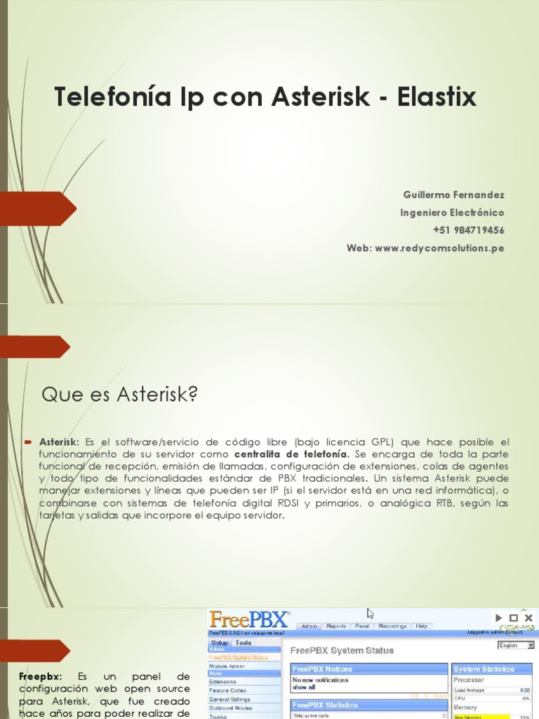Telefonía IP Empresarial con Elastix | PDF | protocolo de Iniciacion de Sesion | Servicios en línea