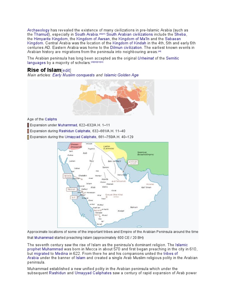 Rise of Islam: Urheimat | PDF | Arabian Peninsula | Arabs