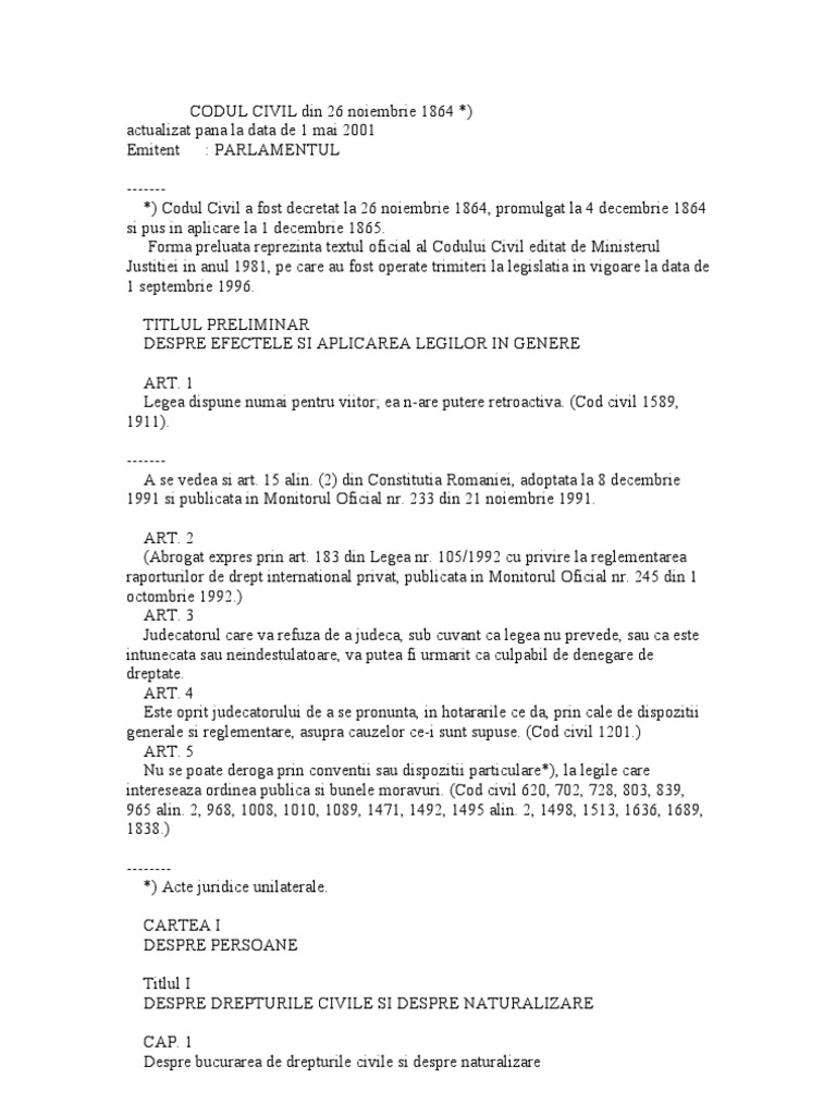 Codul Civil | PDF