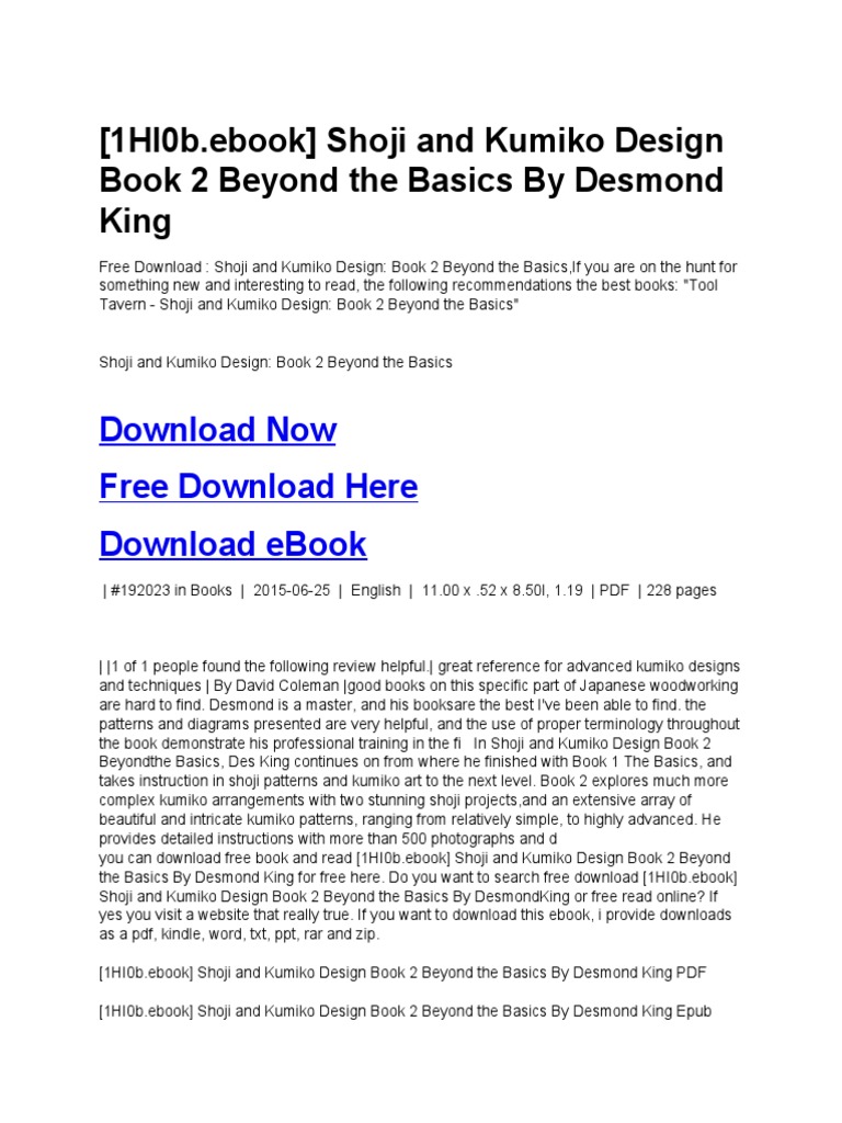 Shoji and Kumiko Design Book 2 Beyond The Basics | PDF