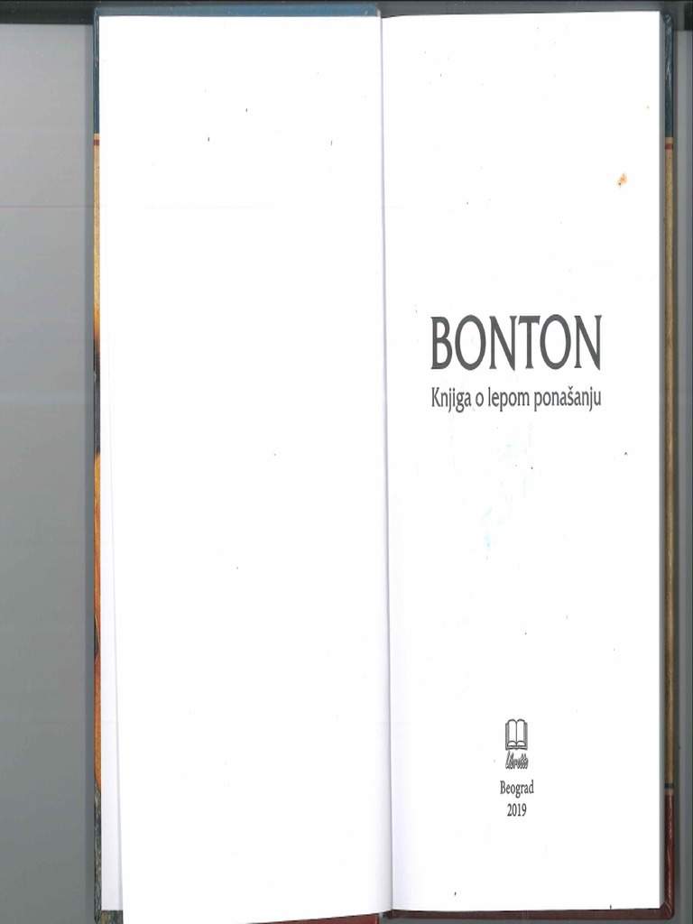 Bonton Knjiga o Lepom Ponasanju PDF | PDF