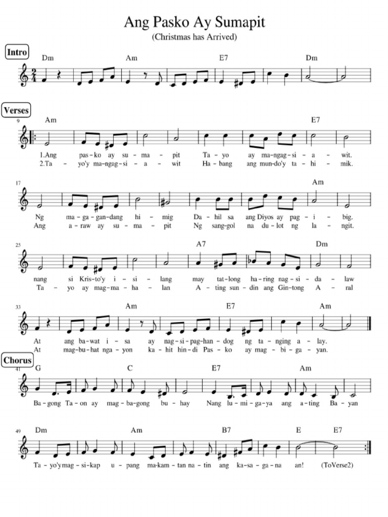 Ang Pasko Ay Sumapit PDF | PDF