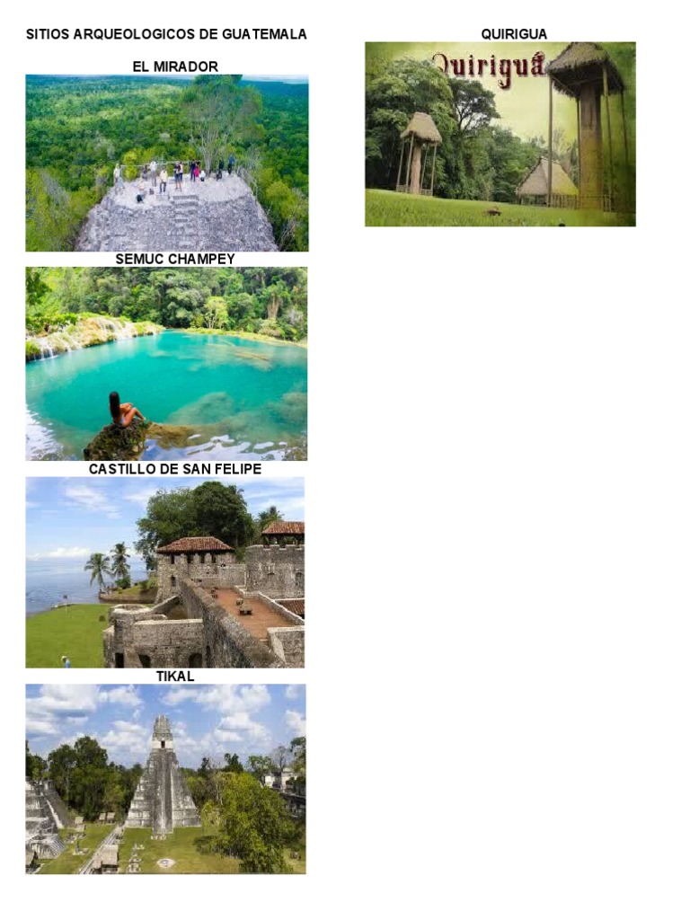Sitios Arqueologicos de Guatemala | PDF