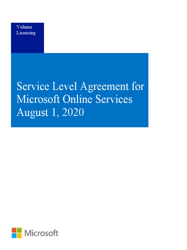 Microsoft Online Services SLA Overview | PDF | Microsoft Azure ...