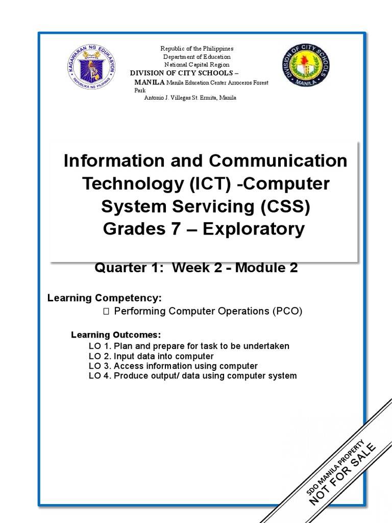 Tle Te 7 Q1 W2 Mod2 Ict Css Pdf Computer Data Storage Computer Hardware