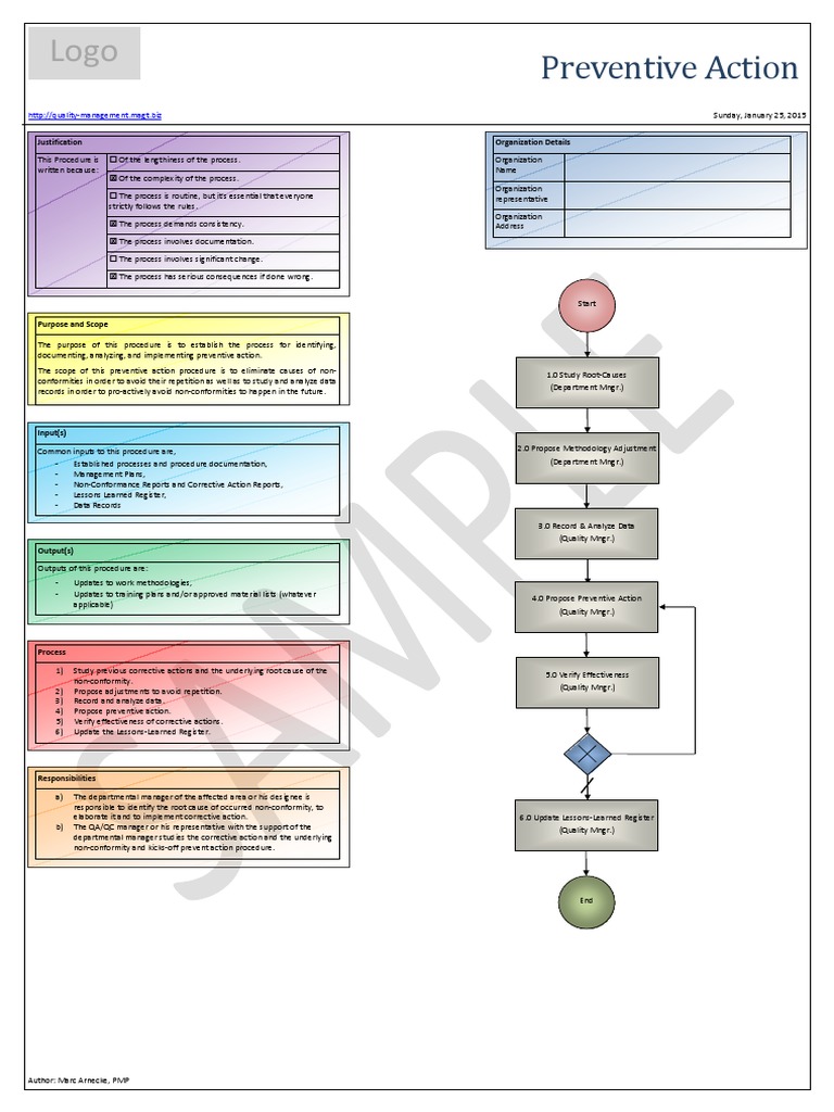 Preventive Action Procedure | PDF