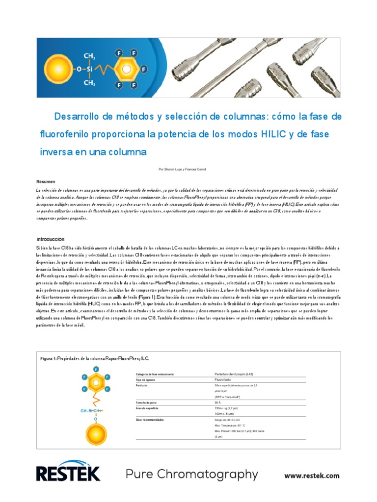 HPLC Columnas (3) .En - Es | PDF | Cromatografía líquida de alto ...