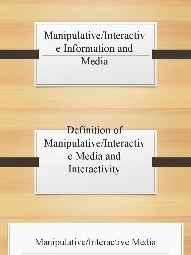 Understanding Manipulative Media | PDF | Interactivity | Interactive Media