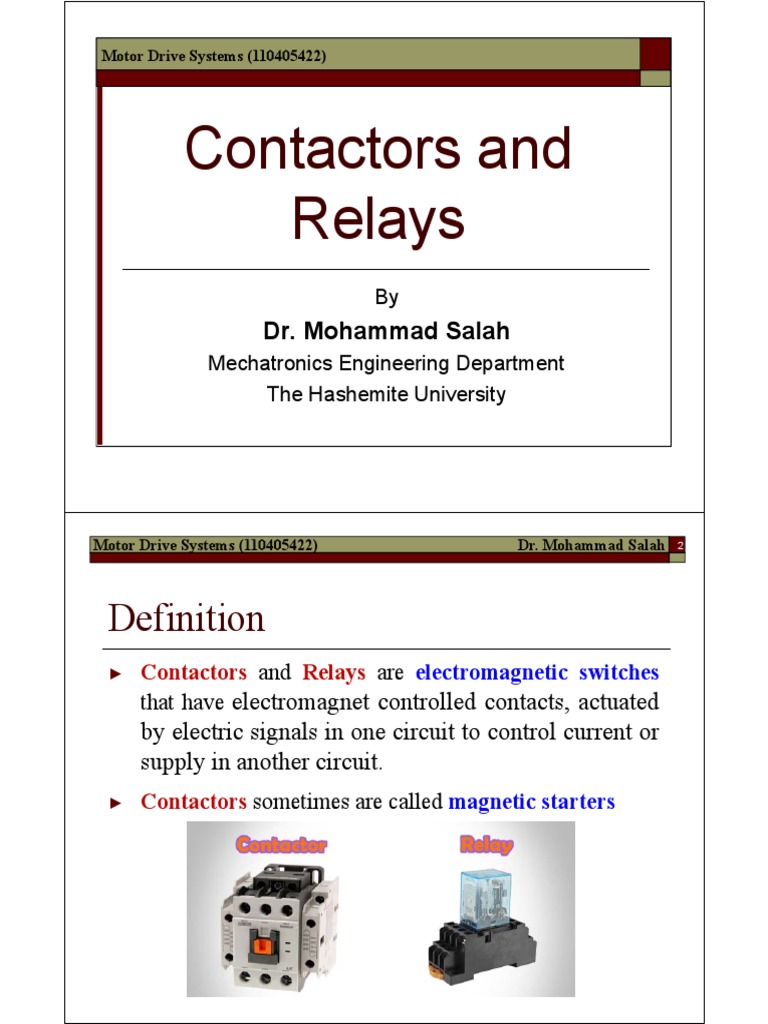 2-Contractors and Relays | PDF | Relay | Switch