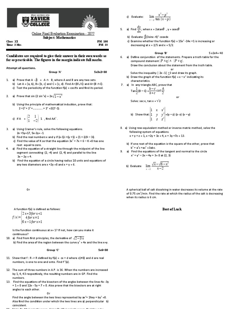 Mathematics 2077 XI | PDF | Sphere | Mathematical Objects